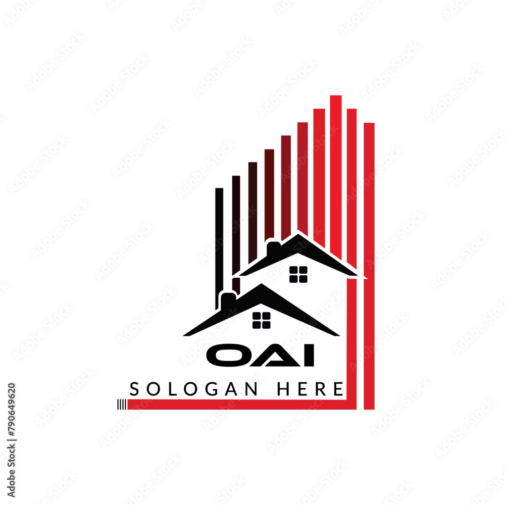 Letter OAI building vector, OAI initial construction. OAI real estate ...