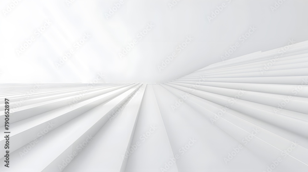 White curved ceiling, horizontal lines, subtle lighting, White Light on ...