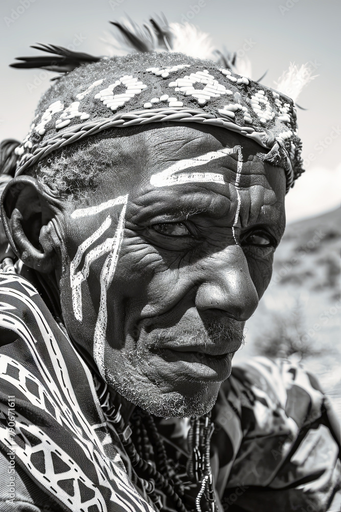 ethiopian indigenous nomad tribal markings black Stock Photo | Adobe Stock