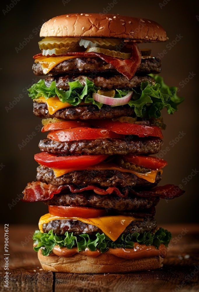 huge, giant, big, massive, Burger, Cheeseburger, Hamburger, Fast Food ...