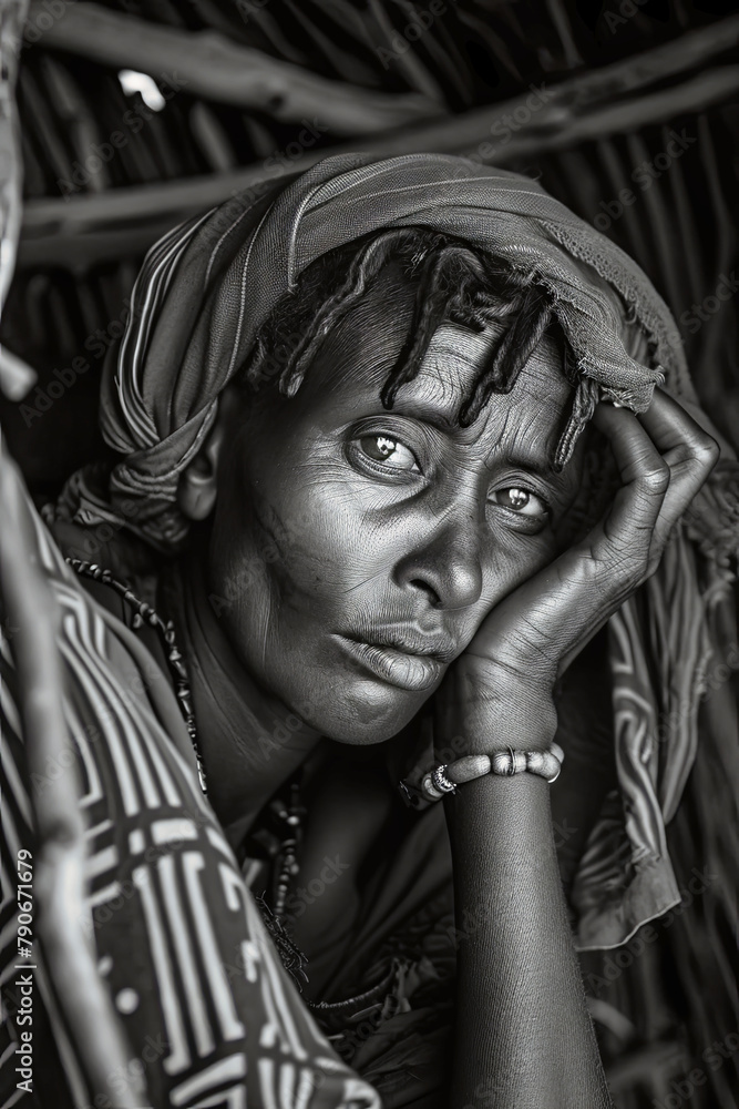 ethiopian indigenous nomad tribal markings black Stock Photo | Adobe Stock