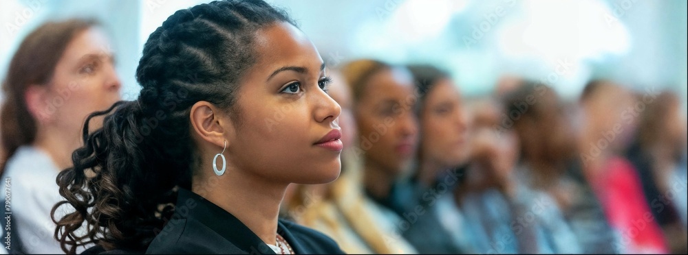 Foto de A diverse group of women, including one with African American ...