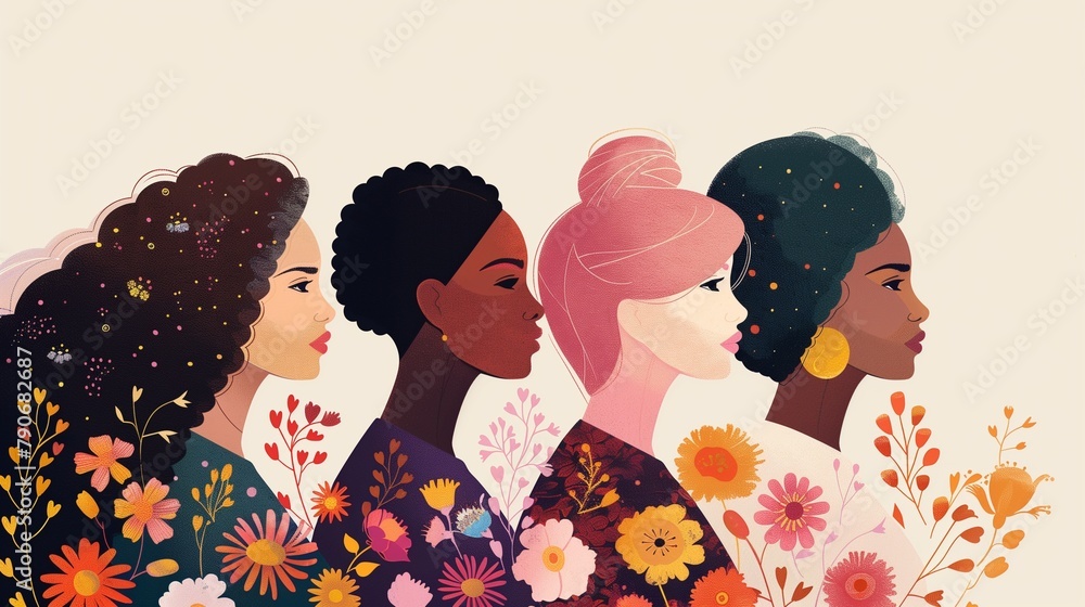 Woman empowerment, showcasing a diverse group of women standing ...