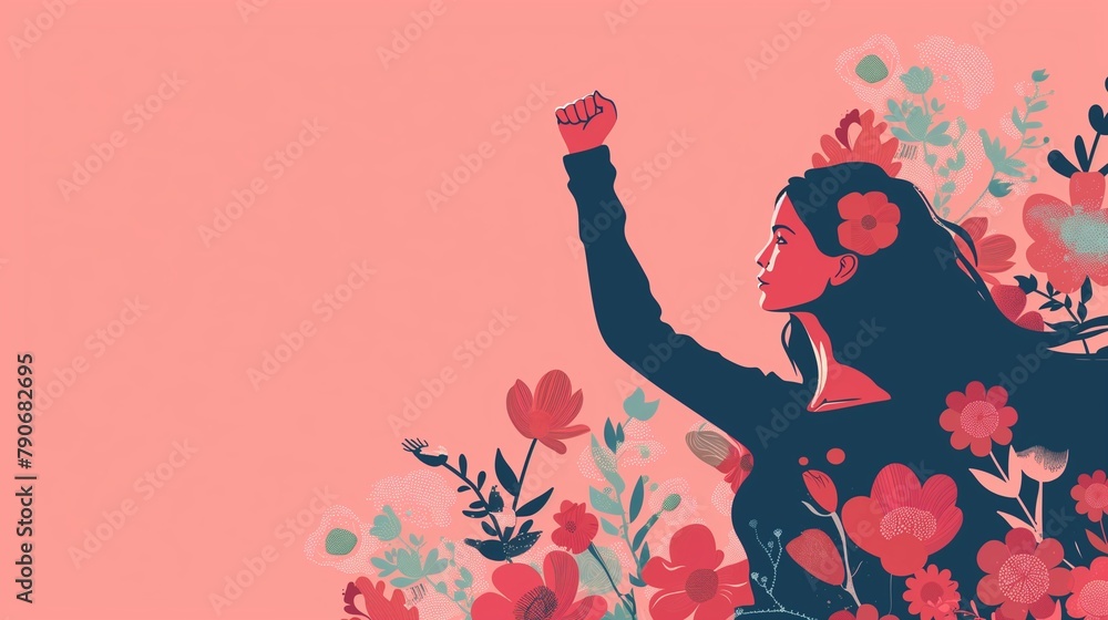 A powerful image showcasing woman empowerment, featuring a strong ...