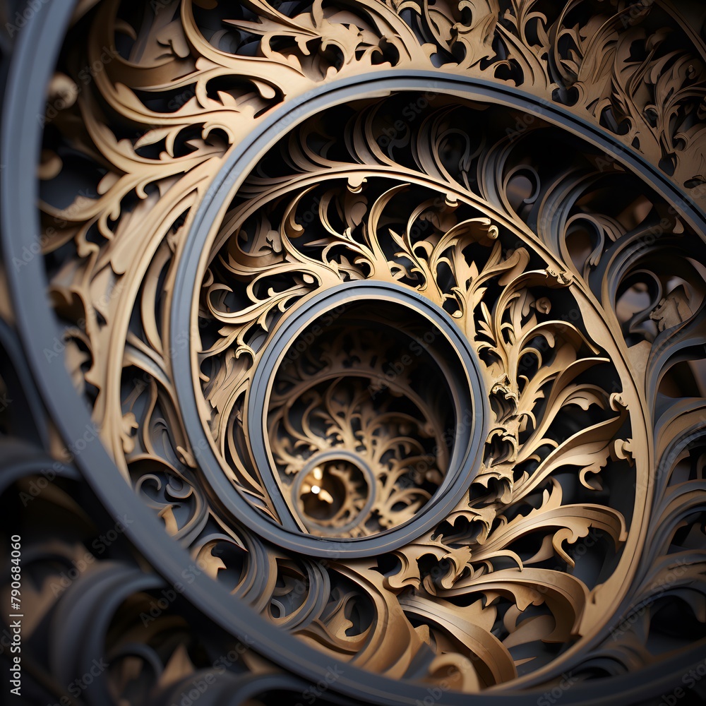 fractal geometric design spiral poly cutout --no rainbow prism(Good to ...