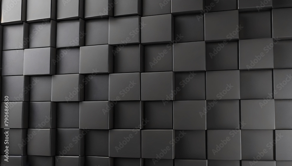 Realistic 3D geometric blocks wallpaper Minimalistic dark gray ...