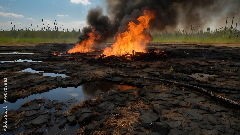 _Prompt Structure:Photorealistic Images prompt structure: "The peat bog ...