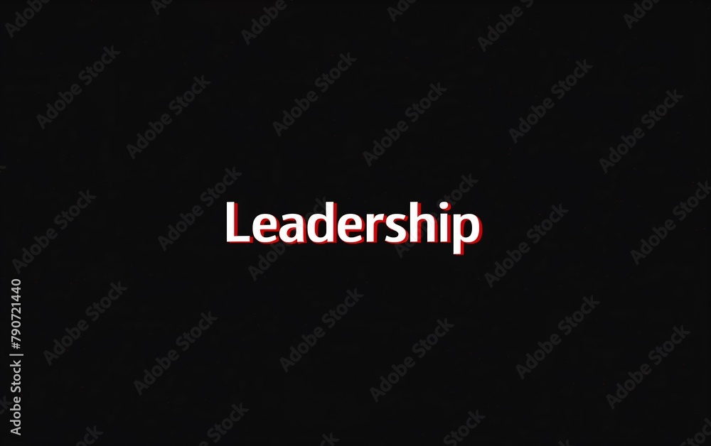 Leadership Written in Bold Letters on a Black Background - Concept of ...