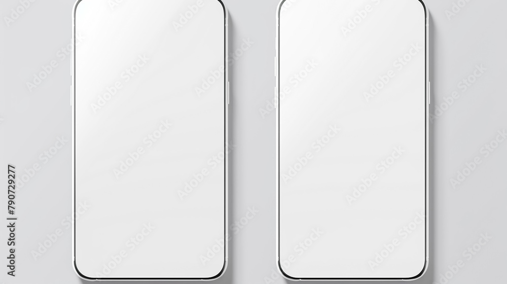 New vector mobile smartphone mockup isolated on white background ...
