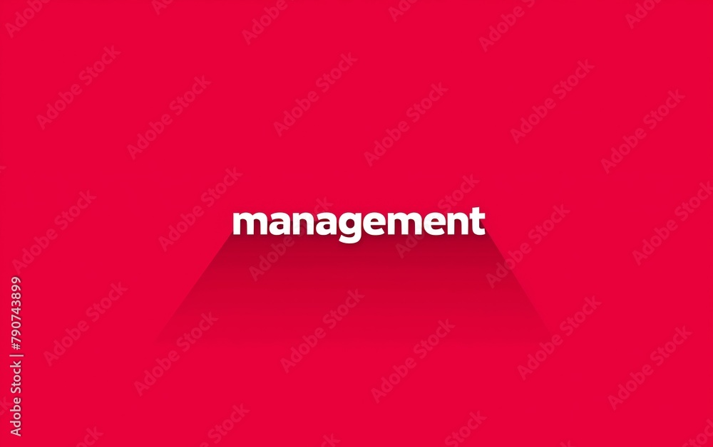 Management Text in Bold Font on a Solid color Background - Business ...