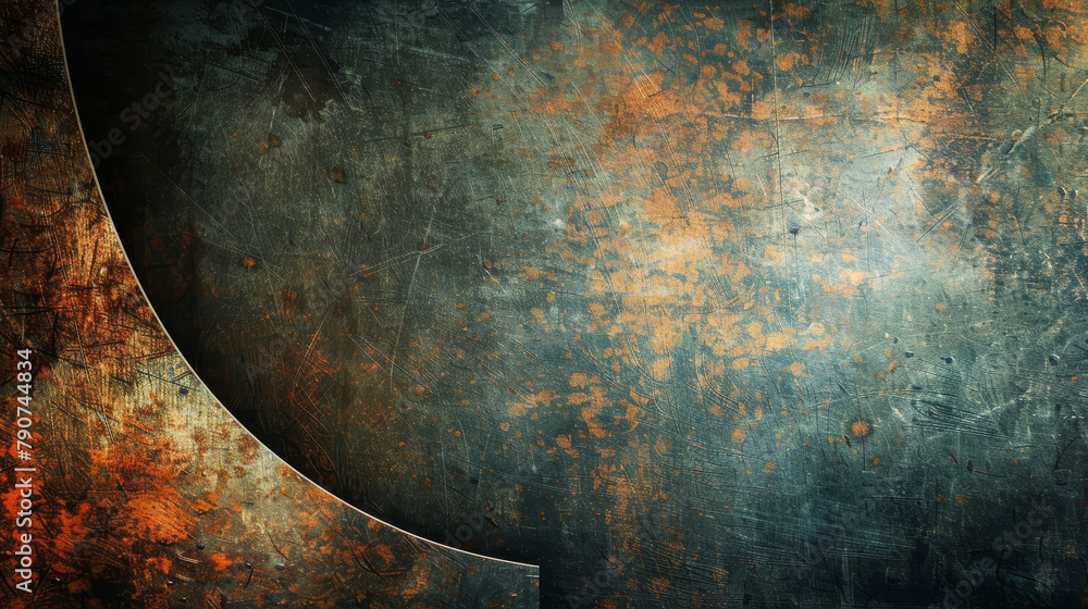 Oxidized metal texture with a rustic grunge effect. Weathered metallic ...
