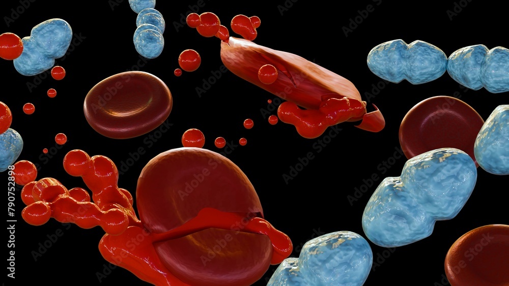 3d rendering of Septicemia, or sepsis, is the clinical name for blood ...