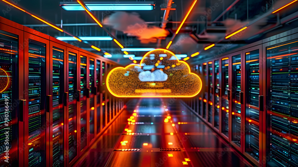 Serverless Technology On Hybrid Cloud Network With Modern Digital Infrastructure Equipment