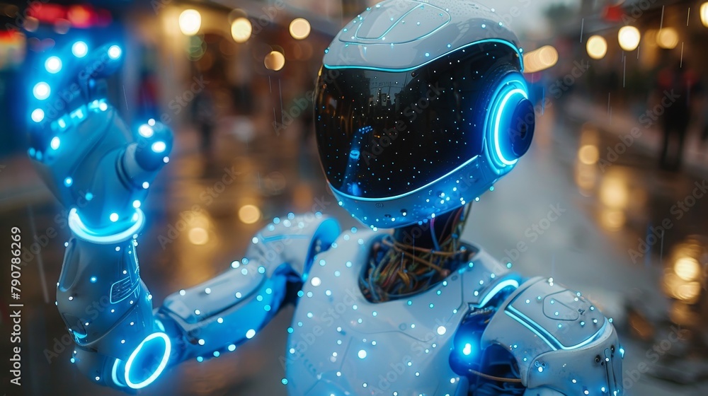 Online school for children with robototechnics education. Humanoid toy ...