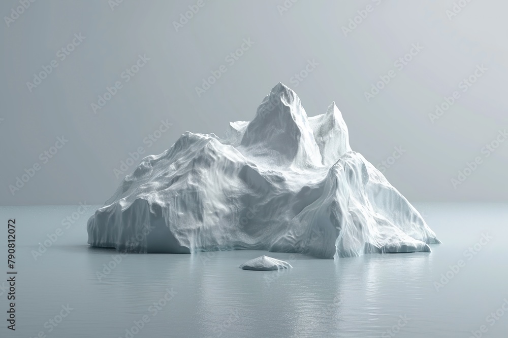 Realistic 3D model of an iceberg Stock Illustration | Adobe Stock