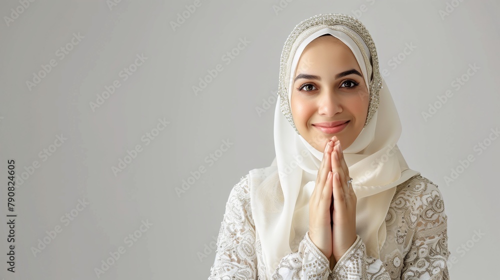 Beautiful Arabian woman wearing simple but elegant attire for Eid ...