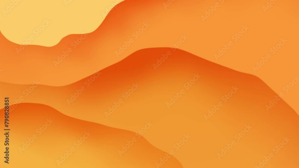 2D flat Animations loop 4K Warm tone and Orange color background ...