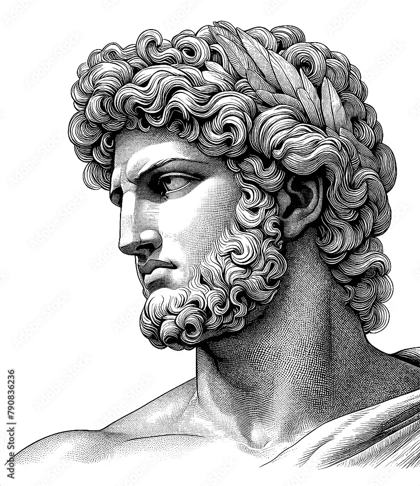 Hermes A Portrait of Ancient Legend, generative AI Stock Illustration ...