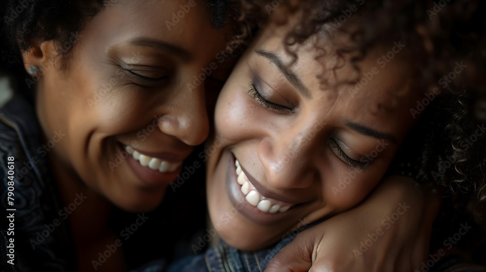 LGBT couple shares a playful and laughter-filled moment in a studio ...