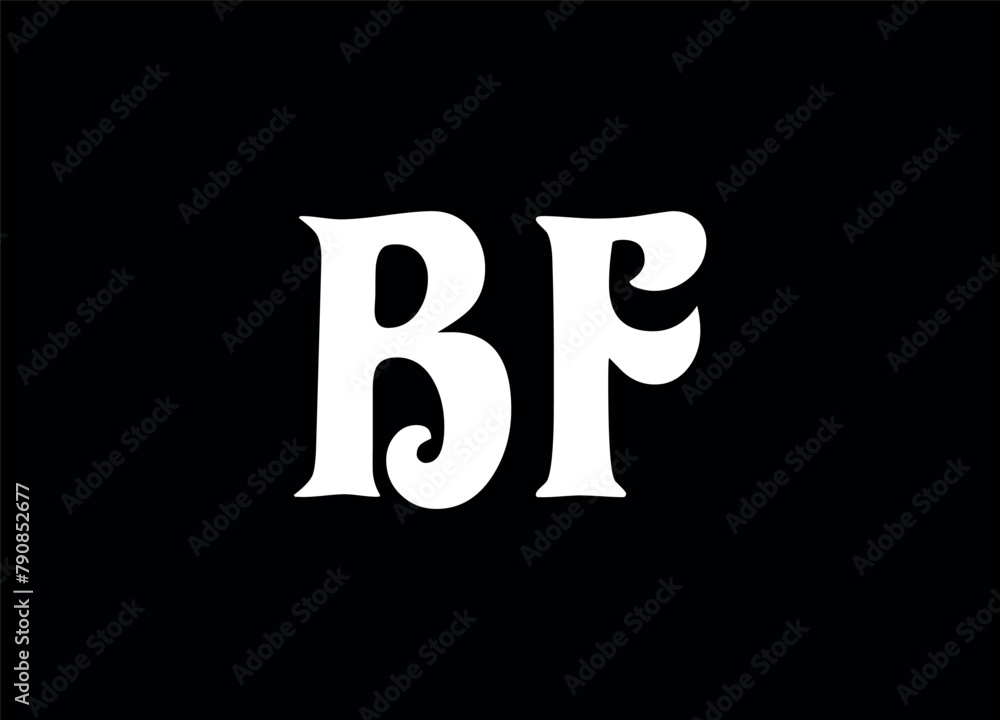 BF letter logo design and monogram logo design Stock Vector | Adobe Stock