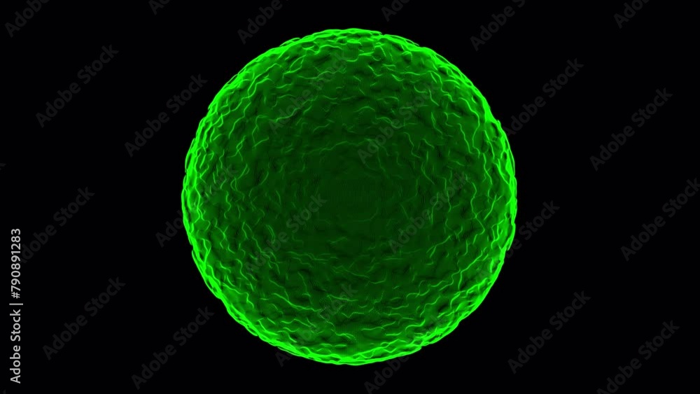 Vidéo Stock Abstract animated semi transparent green organic virus or ...