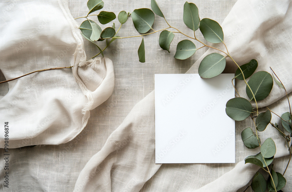 Mockup de carton d'invitation vierge, simple et élégant, prêt à être ...