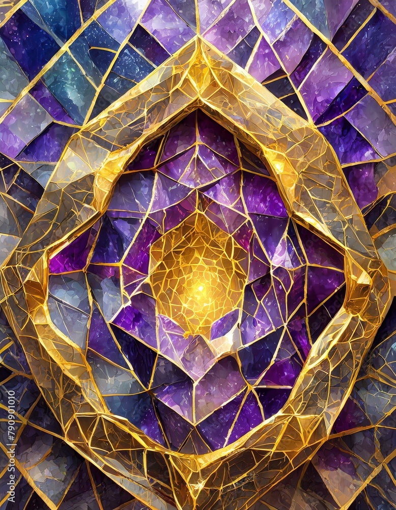 Develop an abstract geometric pattern that mimics the internal ...