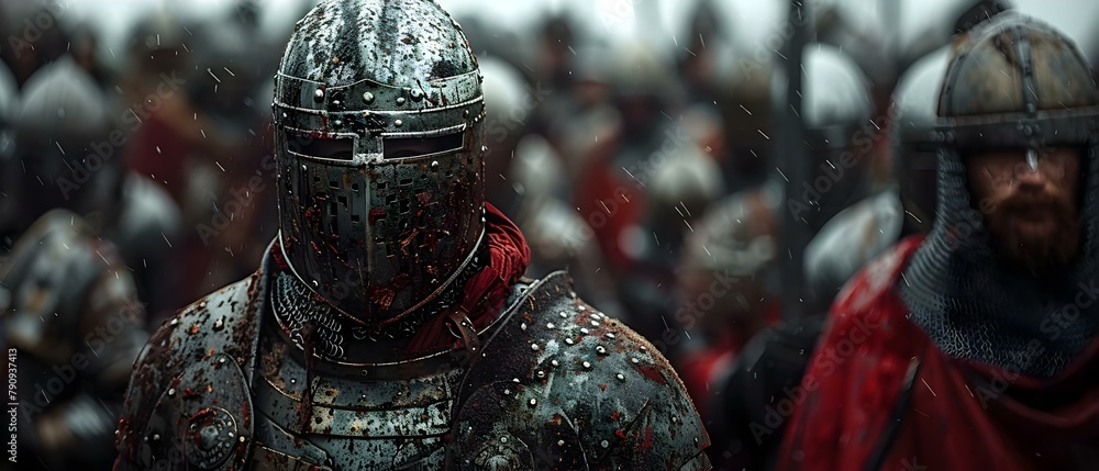 Epic Medieval Battle Reenactment: Knights and Armor. Concept Medieval ...