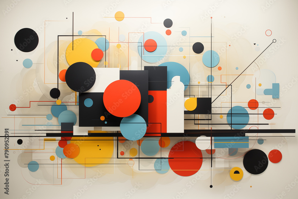 Illustration of a fascinating world of abstract geometries through bold ...