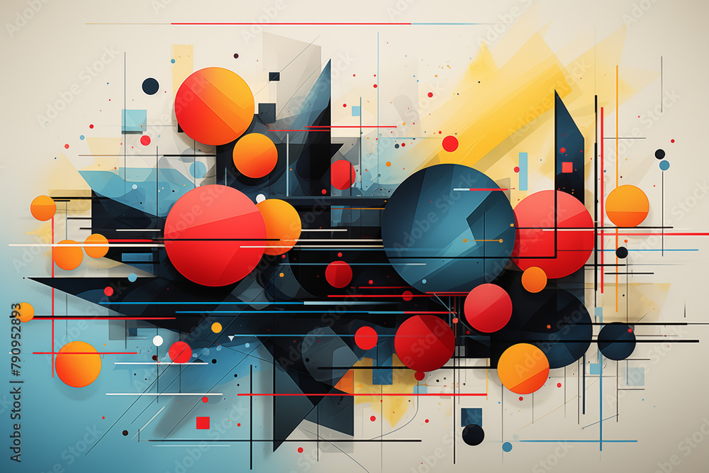 Illustration of a fascinating world of abstract geometries through bold ...