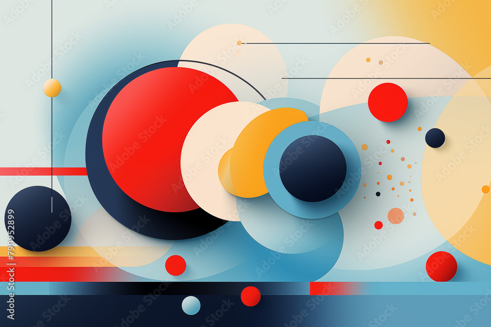 Illustration of a fascinating world of abstract geometries through bold ...