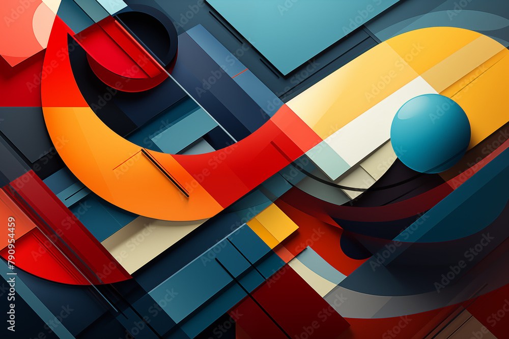 Illustration of a fascinating world of abstract geometries through bold ...