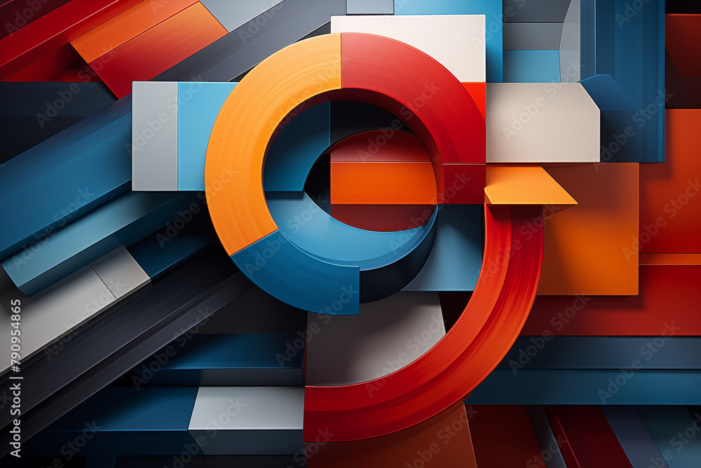 Illustration of a fascinating world of abstract geometries through bold ...