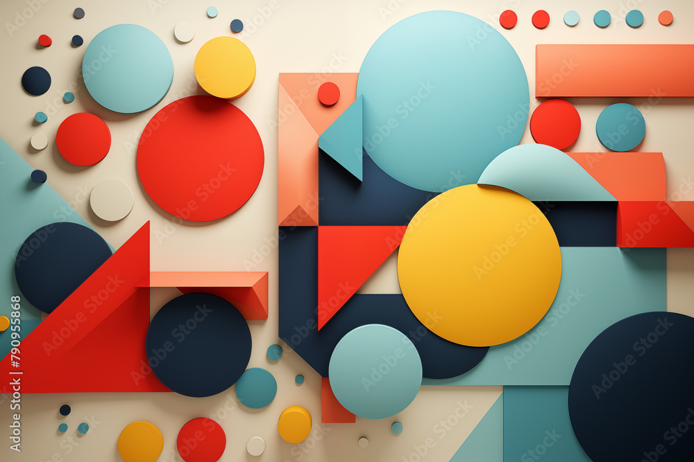 Illustration of a fascinating world of abstract geometries through bold ...