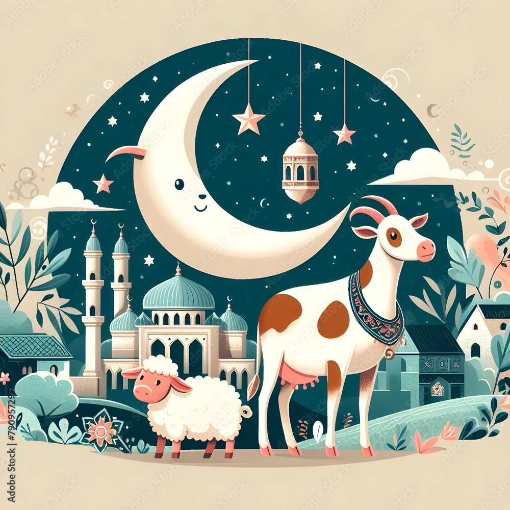 Eid ul Adha, Islamic festival of sacrifice, Eid-Al-Adha beautiful sheep ...