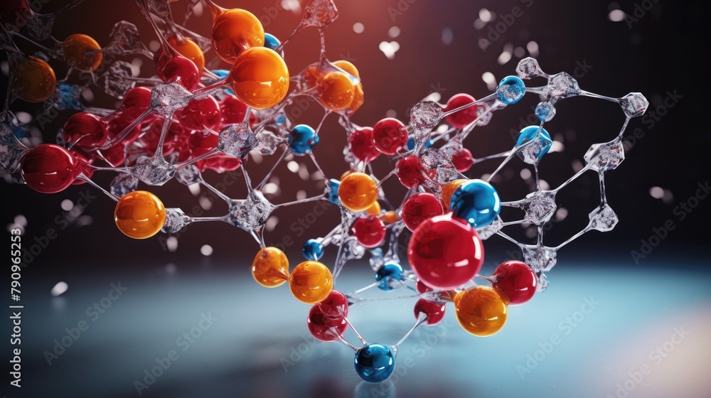 High-resolution 3D rendering of a groundbreaking molecular drug ...