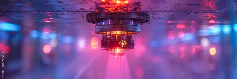 Indoor fire suppression system from different angles Stock Photo ...