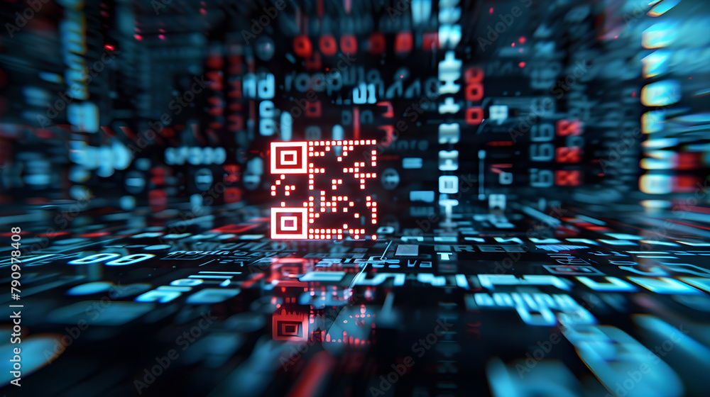 Customizable Digital QR Code Generator Interface Displaying a Generated ...