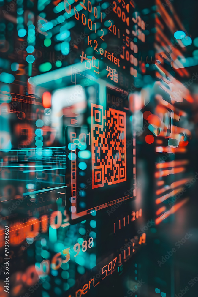 Customizable Digital QR Code Generator Interface Displaying a Generated ...