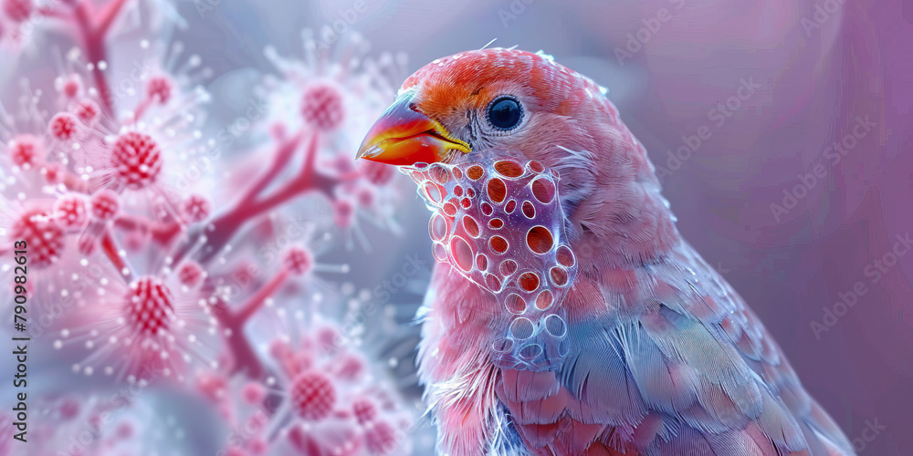 ภาพประกอบสต็อก Avian Aspergillosis: The Respiratory Distress and ...