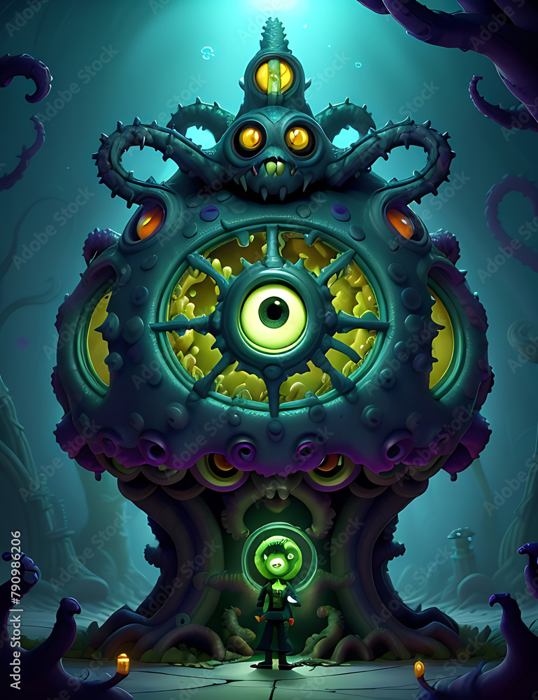 In a twisted eldritch dimension, a Lovecraftian fabled digital pet ...