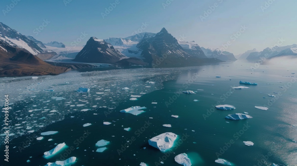 Aerial footage of coastal regions flooded by melting ice sheets ...
