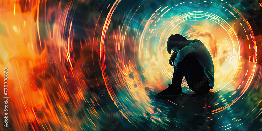 Mental Fatigue: The Spinning Wheel and Exhausted Mind - Picture a ...