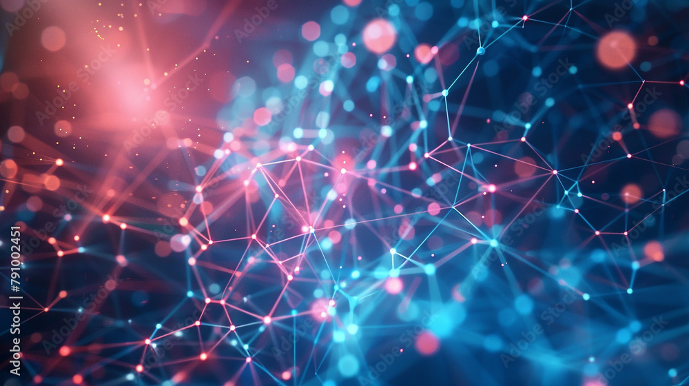 Vivid plexus of digital connections, illustrating the fluid structure ...