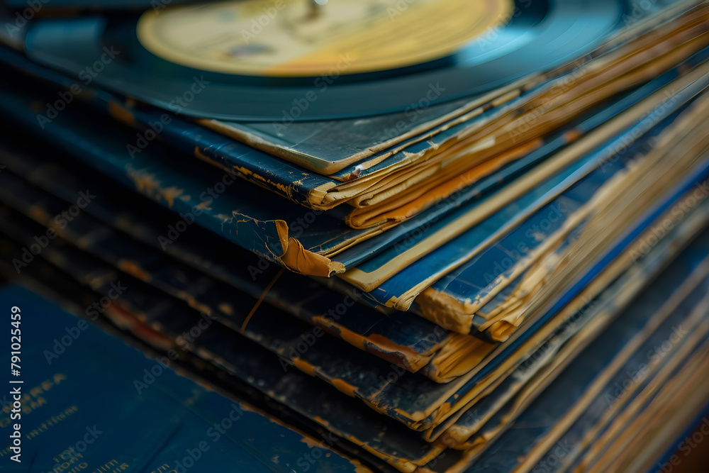 A collection of classical music records featuring famous composers ...