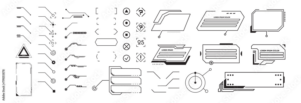 Futuristic hud dashboard display virtual reality technology screen ...