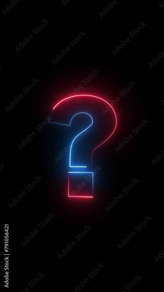 Question Mark frame Motion Element transparent background animation ...