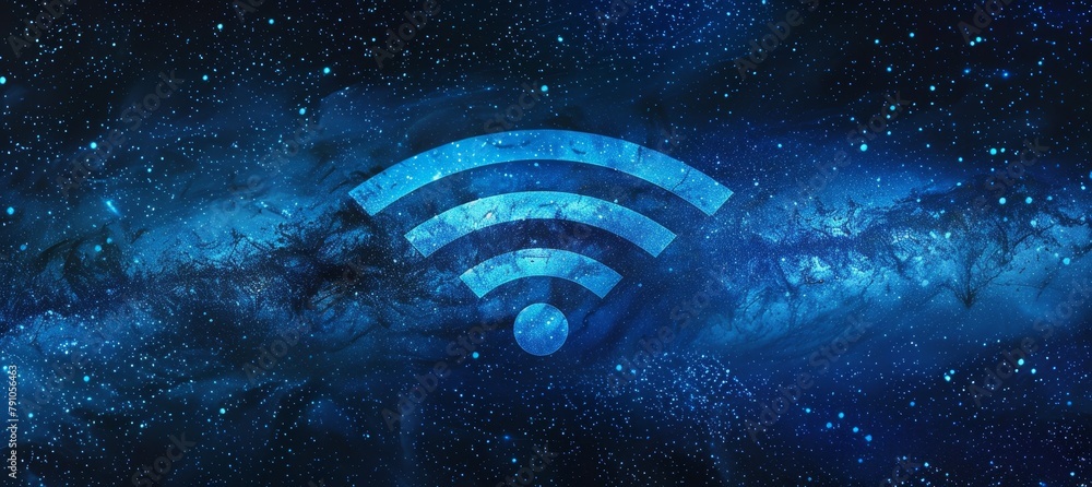 Universal digital connectivity wi fi symbol from celestial ...