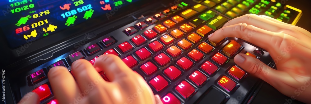 An extreme closeup revealed the rapid tapping of a traders fingers on ...