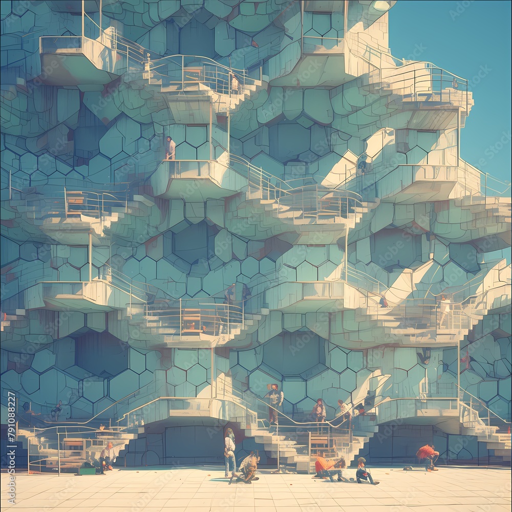 Awe-inspiring view of a contemporary amphitheater with intricate ...